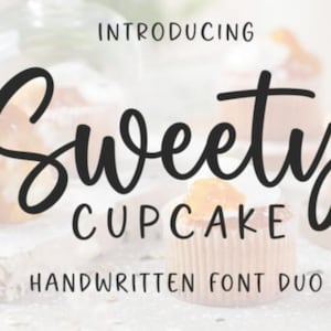 Sweet Cupcake Font, Script Font, Cricut Fonts, Casual Font, Modern Font ...