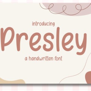 Presley Font, Minimalist Font, Cricut Fonts, Casual Font, Modern Font ...
