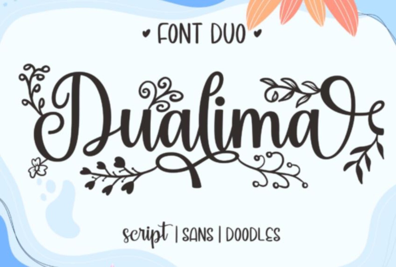 Dualima Font, Handwritten Font, Beautiful Font, Script Font, Vintage ...
