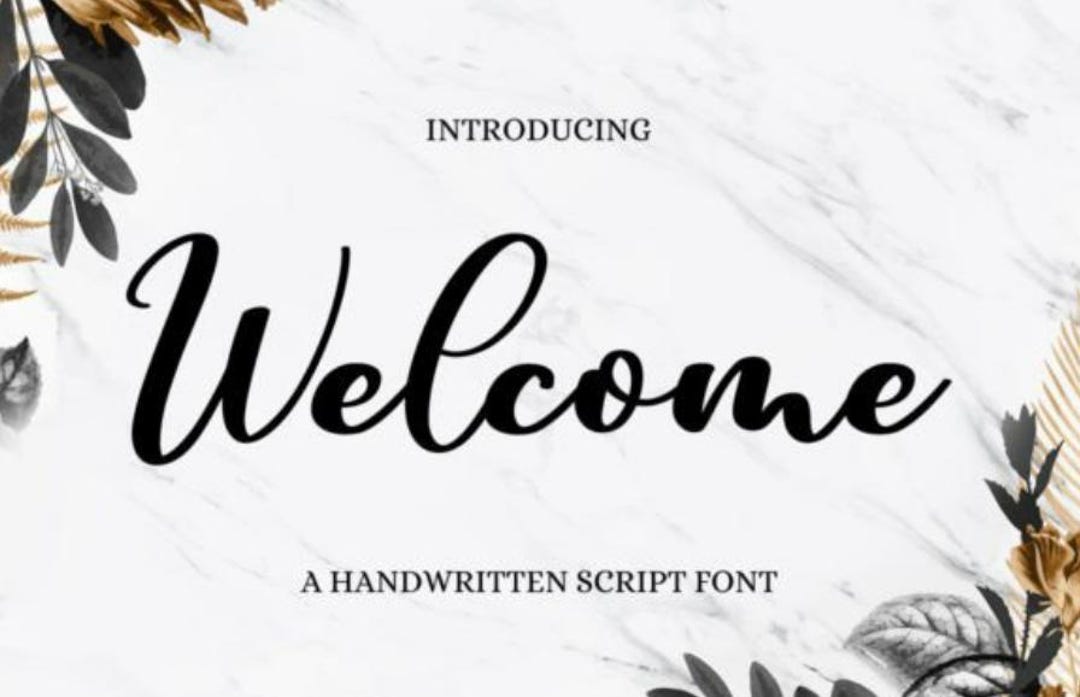 Welcome Font, Minimalist Font, Cricut Fonts, Casual Font, Modern Font ...