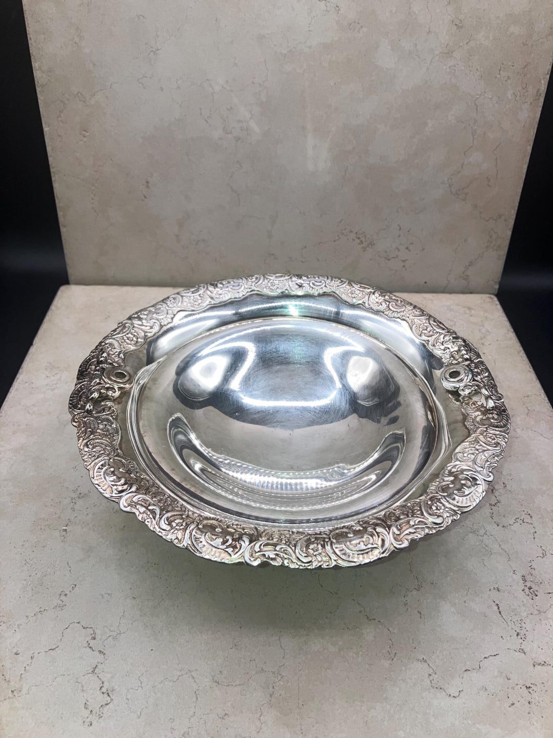 Antique Homan Mfg Co Quadruple Silver Plate Footed Pedistal 9.5bowl ...