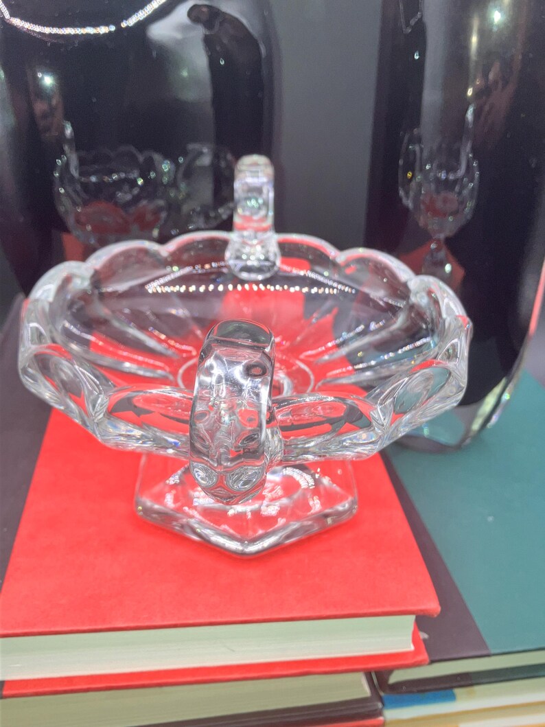 Antique Edwardian Heisey Peerless Pattern Twin Handle Bonbon Dish ...