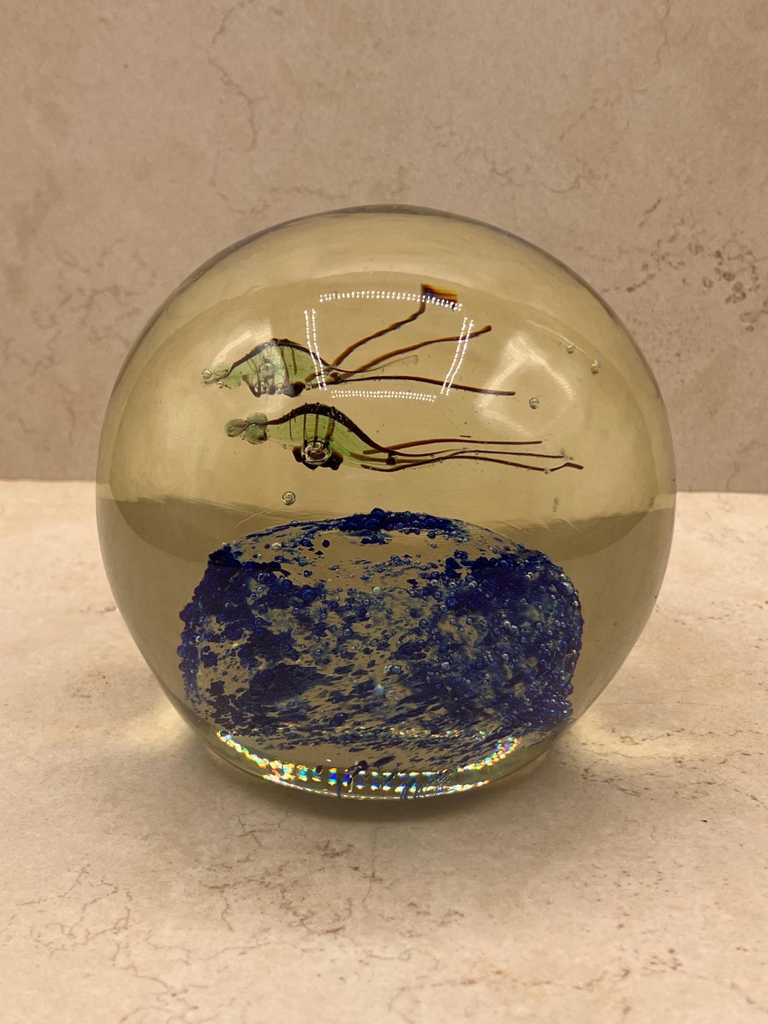 Vintage Floating Shrimp Hand Blown Paperweight - Etsy