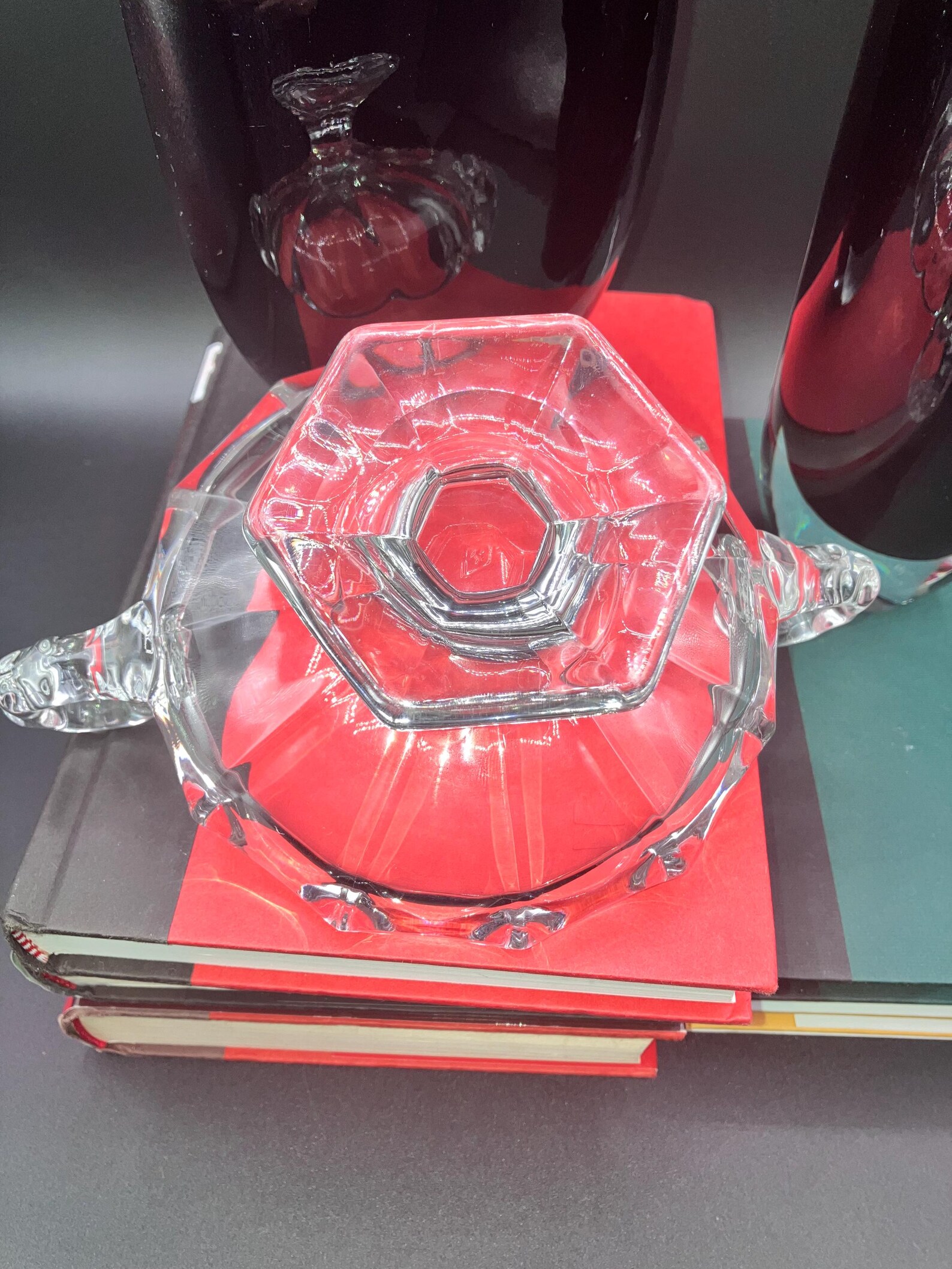 Antique Edwardian Heisey Peerless Pattern Twin Handle Bonbon Dish ...