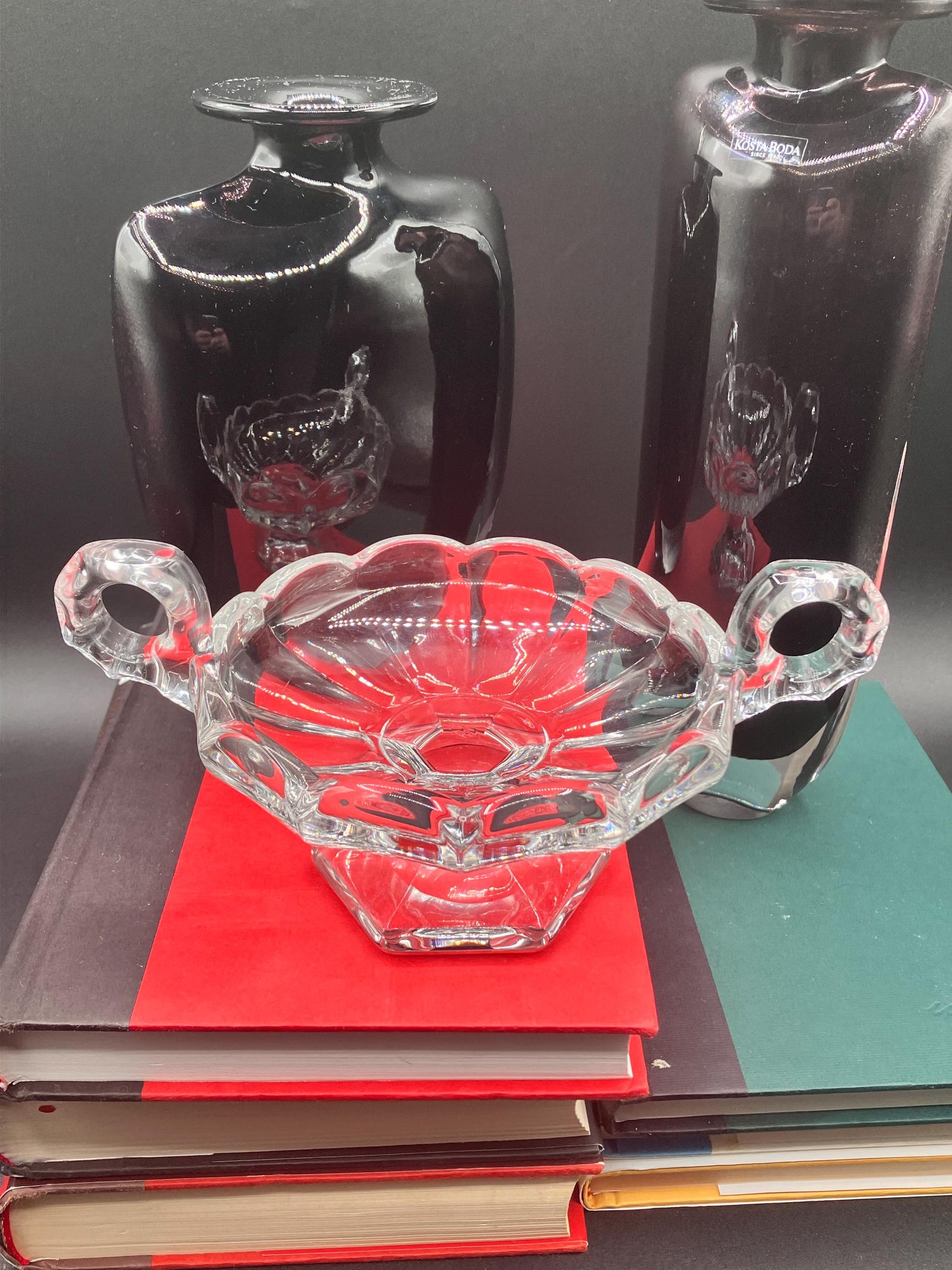 Antique Edwardian Heisey Peerless Pattern Twin Handle Bonbon Dish ...