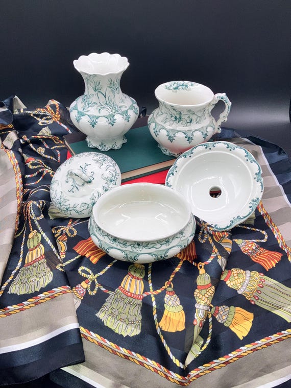 Antique 1890's John Maddock & Sons Porcelain Vanity S… - Gem