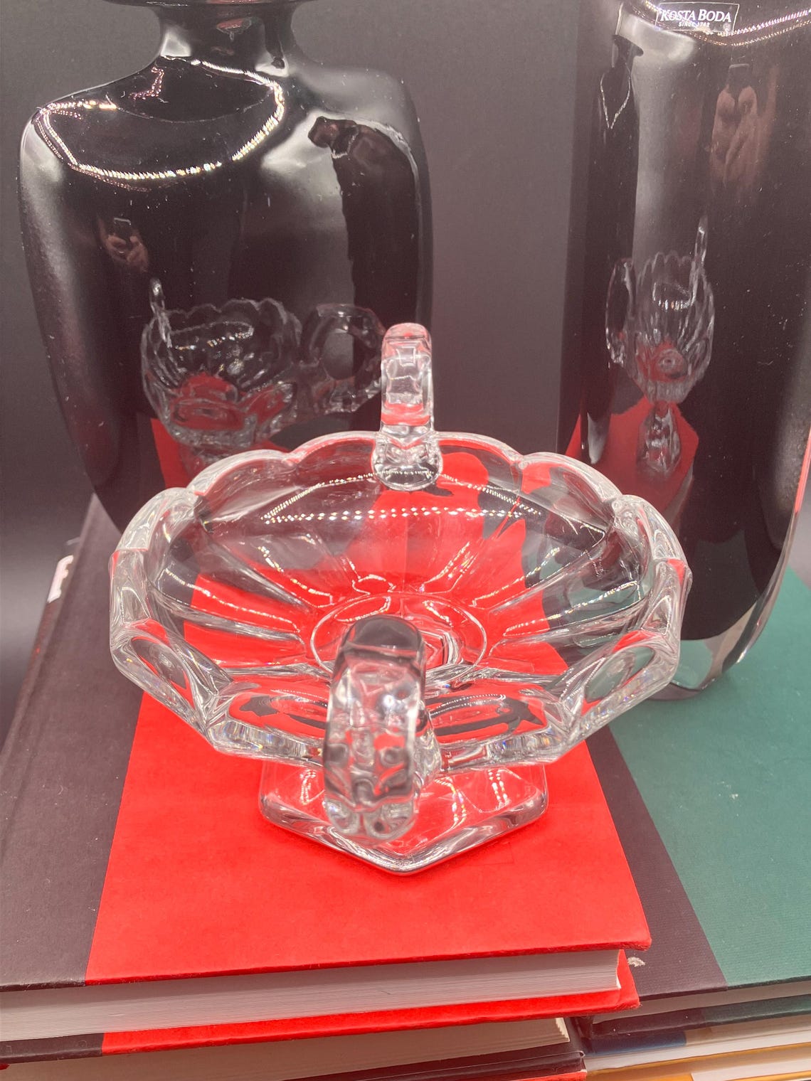 Antique Edwardian Heisey Peerless Pattern Twin Handle Bonbon Dish ...