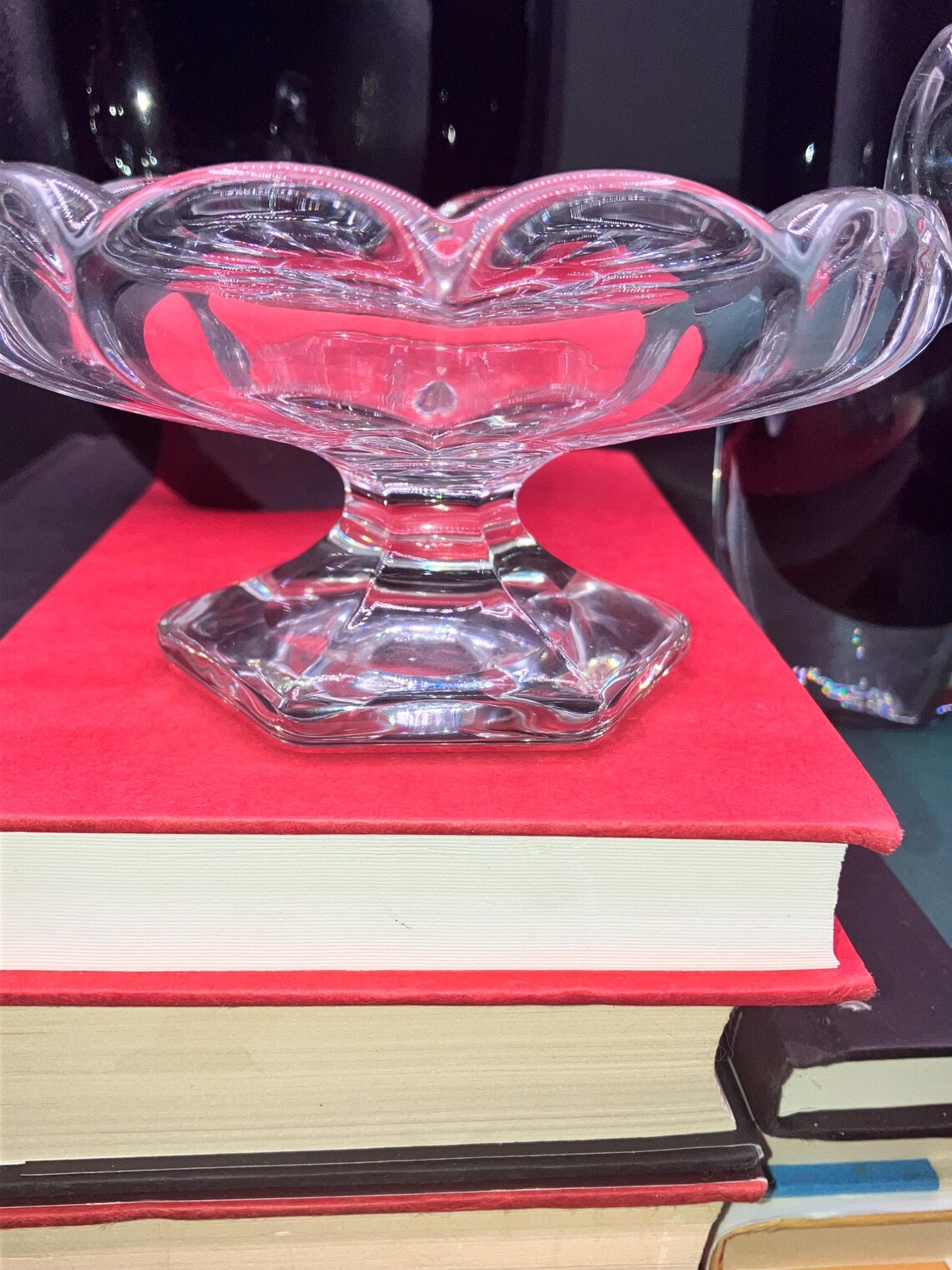 Antique Edwardian Heisey Peerless Pattern Twin Handle Bonbon Dish ...