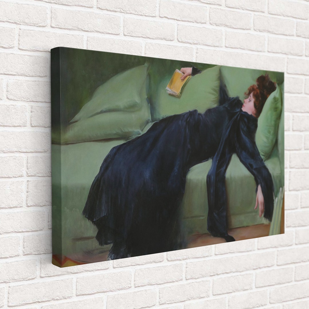 Decadent Young Woman Print, After the Dance 1899 by Ramon Casas Canvas ...