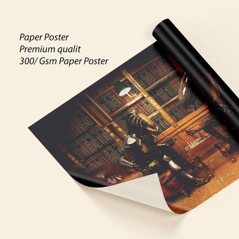 Alien Vs. Predator Playing Chess Canvas Wall Decor, Alien Poster ...