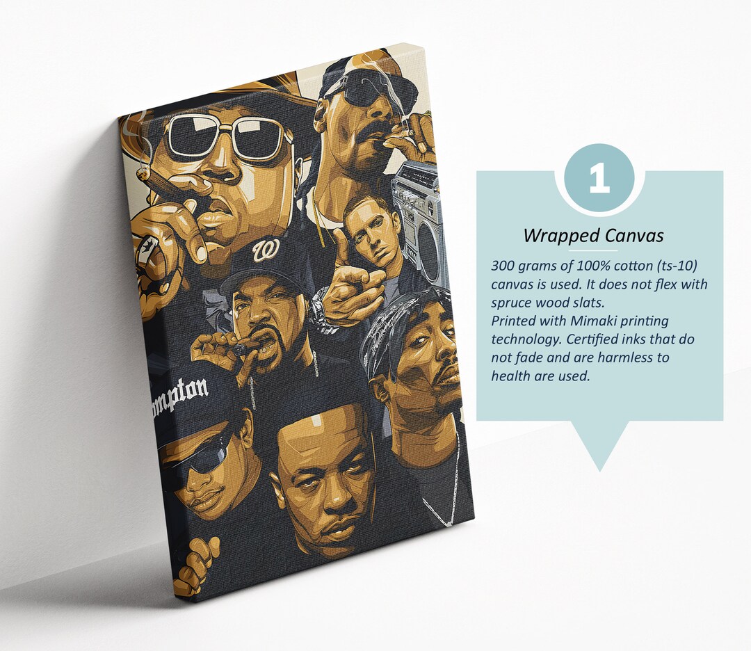 Best Rappers of the History Canvas, Hip-hop Poster, Legend Rappers ...