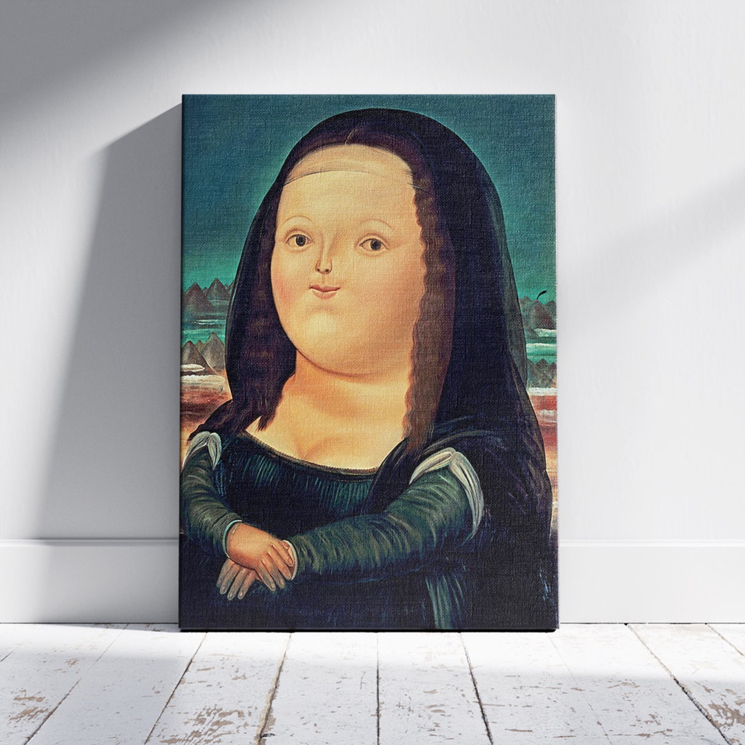 Mona Lisa by Fernando Botero Wall Art, Botero Canvas Wall Art, Huge ...