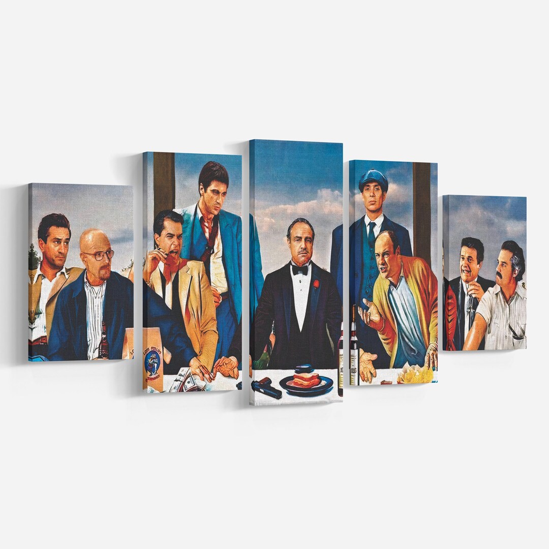 Bad Guys Wall Art, Gangaster Movie Home Canvas, Godfather, Ragnar ...