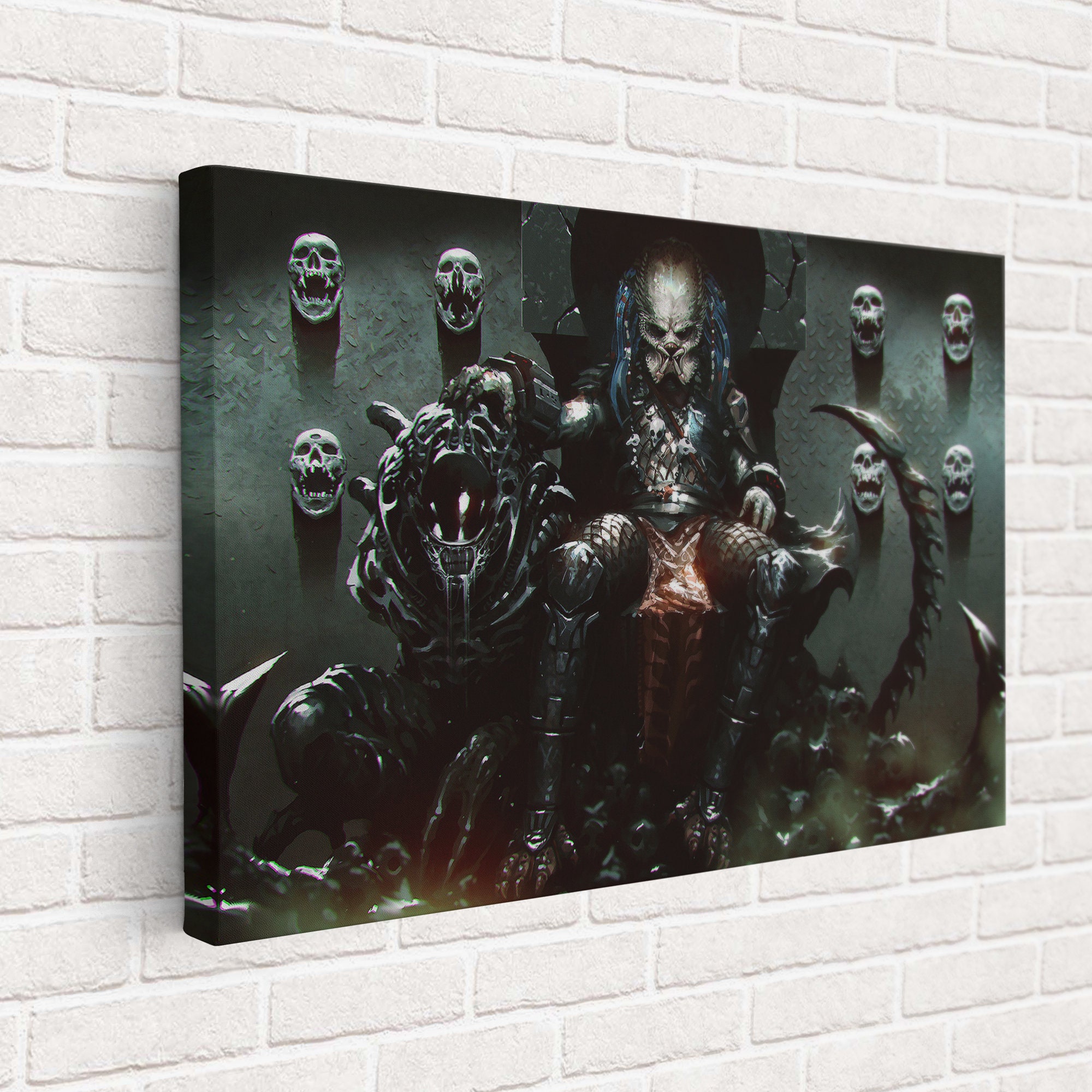 Predator Alien Wall Art, Fantasy Poster, Predator Decor, Extra Large ...