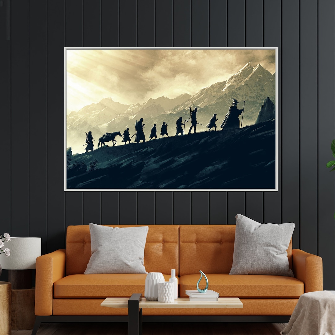 Best Movie Canvas Wall Art, Fellowship Canvas Poster Best Fantasy Movie ...