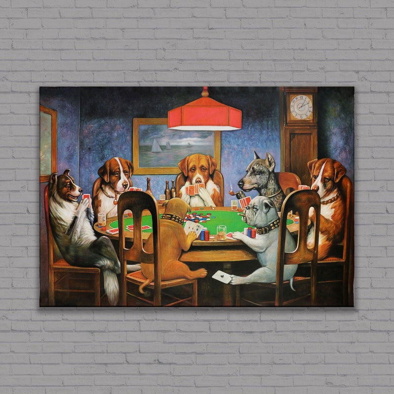 Dogs Playing Pool - Etsy