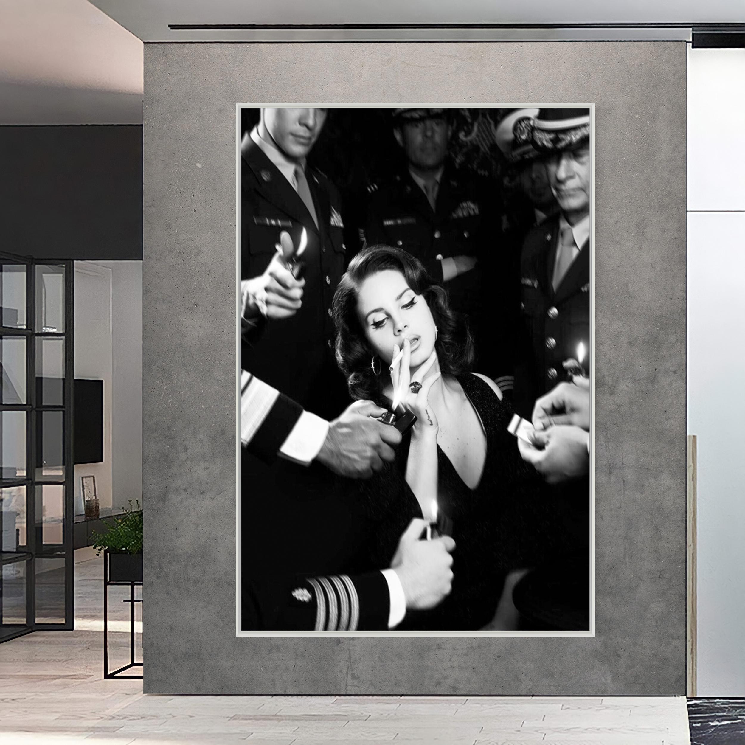 Lana Del Rey Smoking Cigarette Wall Art, Iconic Fashion Poster, Canvas ...