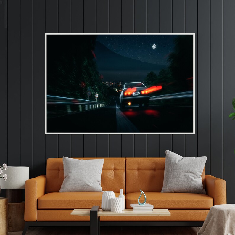 Póster inicial-D Toyota AE86 Trueno, lienzo de anime Drift King ...
