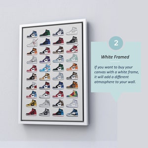 Air Jordan 1 Collection Sneaker Poster, Jordan Shoes Canvas, Air Jordan ...