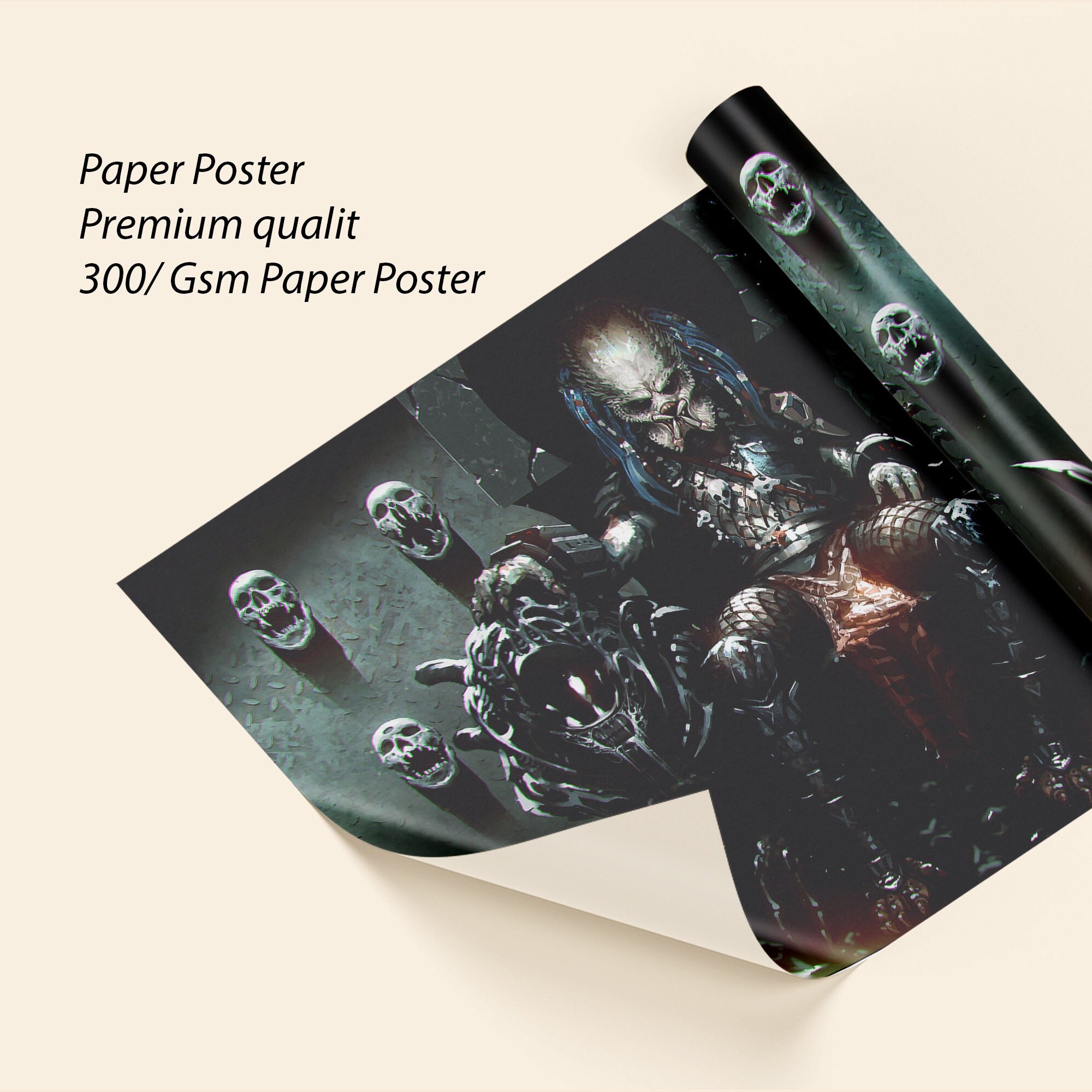 Predator Alien Wall Art, Fantasy Poster, Predator Decor, Extra Large ...