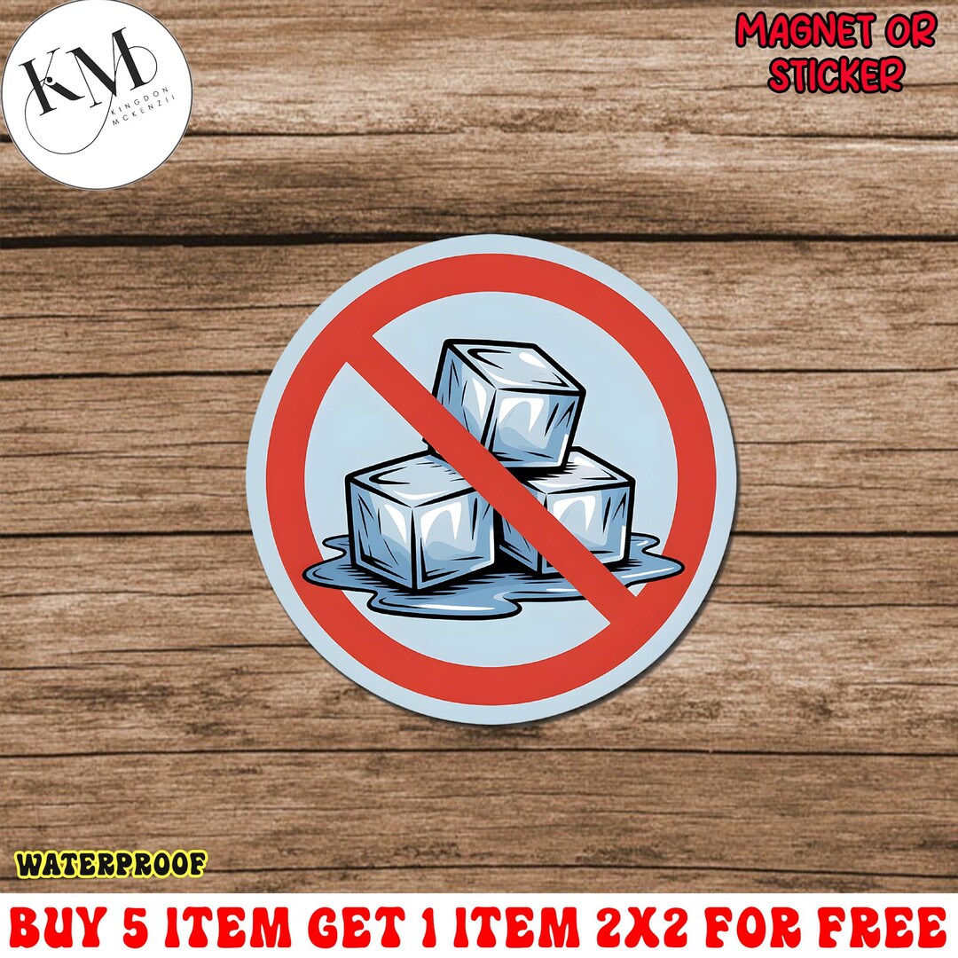 No ICE Symbol Sticker & Car Magnet, Anti ICE Protest Decal, Immigration ...
