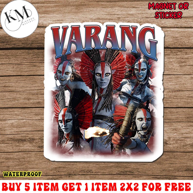 Varang Avatar Sticker, Fire and Ash Fan Art, Avatar 3 90s Bootleg Style ...