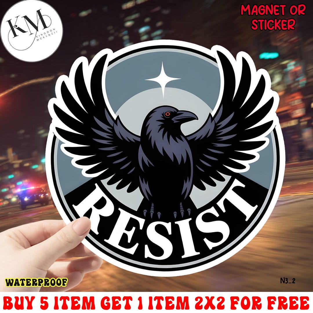 Anti ICE MN Protest Sticker/ Car Magnet, Rebel Loon Aurora Design ...