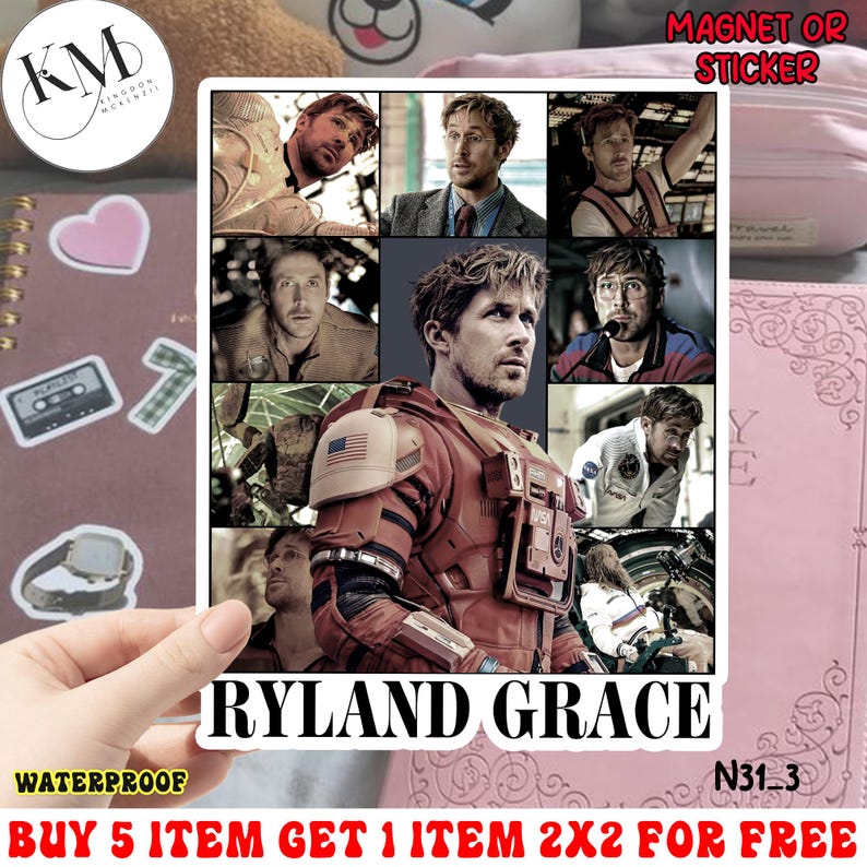 Ryland Grace Project Hail Mary Era Tour Sticker, Ryland Grace Rocky ...