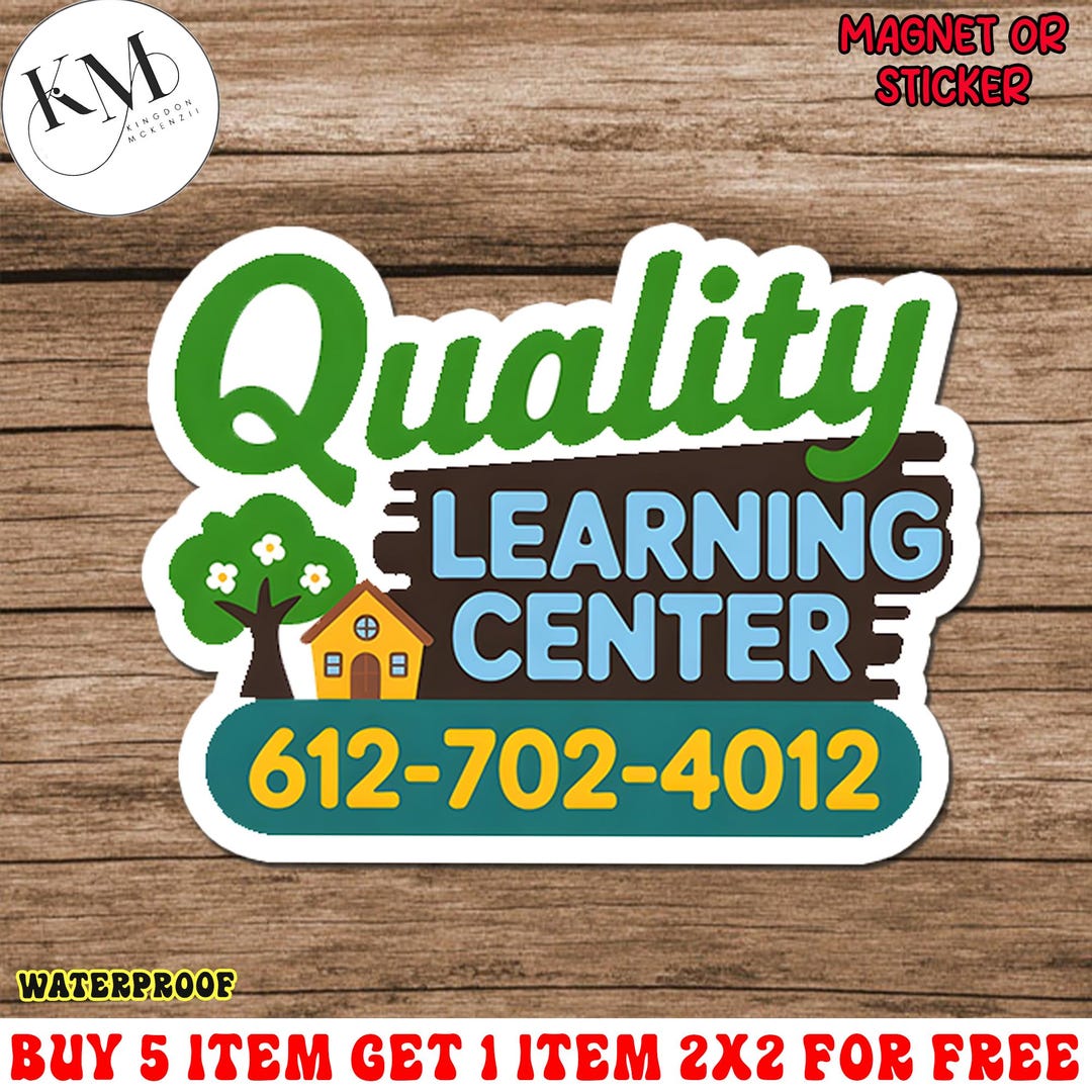 Quality Learing Center No Kids All Fraud Sticker/car Magnet - Etsy