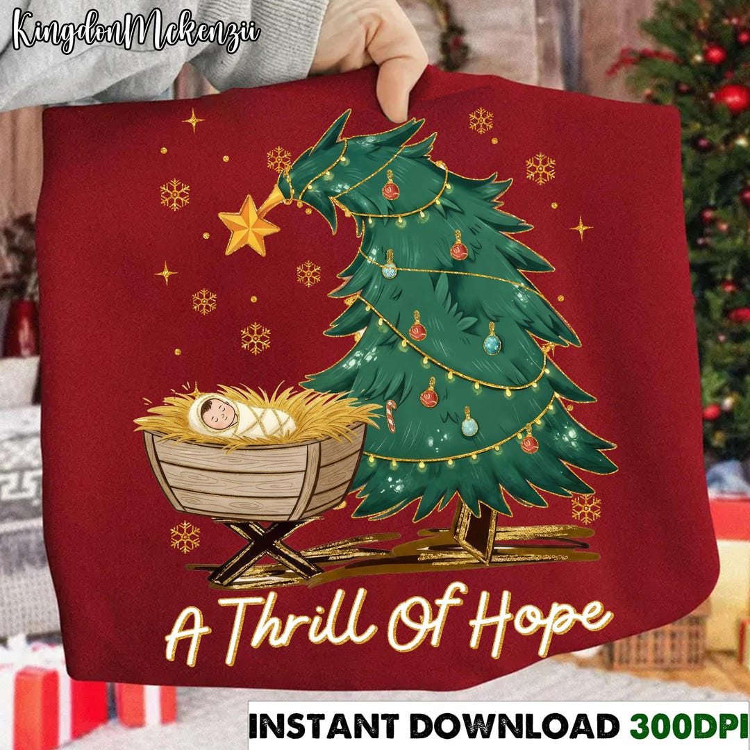 A Thrill of Hope Christmas Christian Glitter Png, Baby Jesus PNG ...