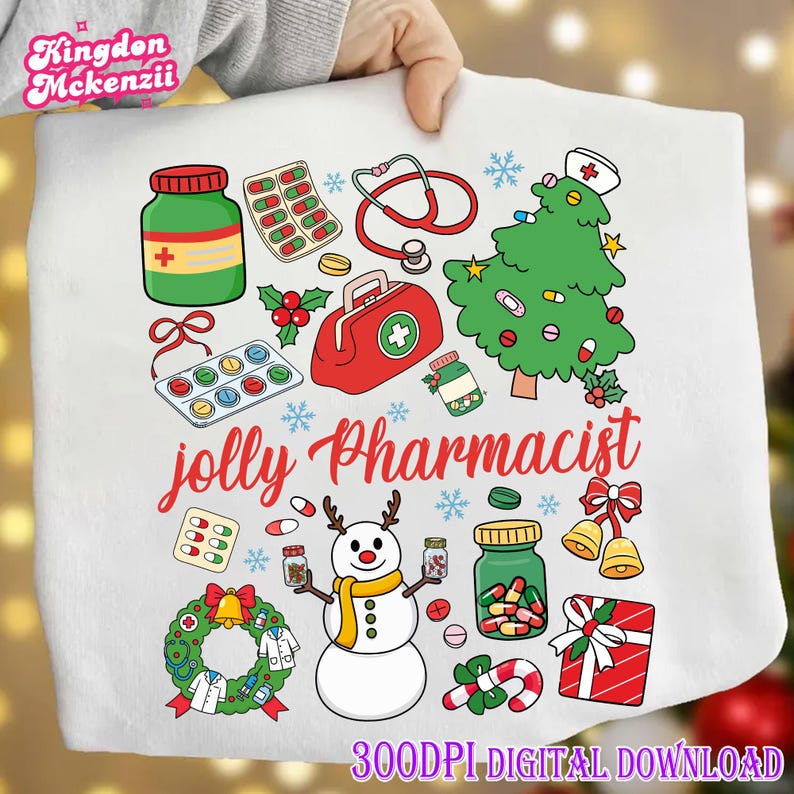 Jolly Pharmacist Christmas PNG, Retro Groovy Pharmacist PNG, Funny ...