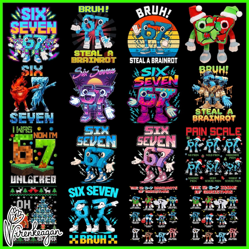 Brainrot 67 Png - Etsy