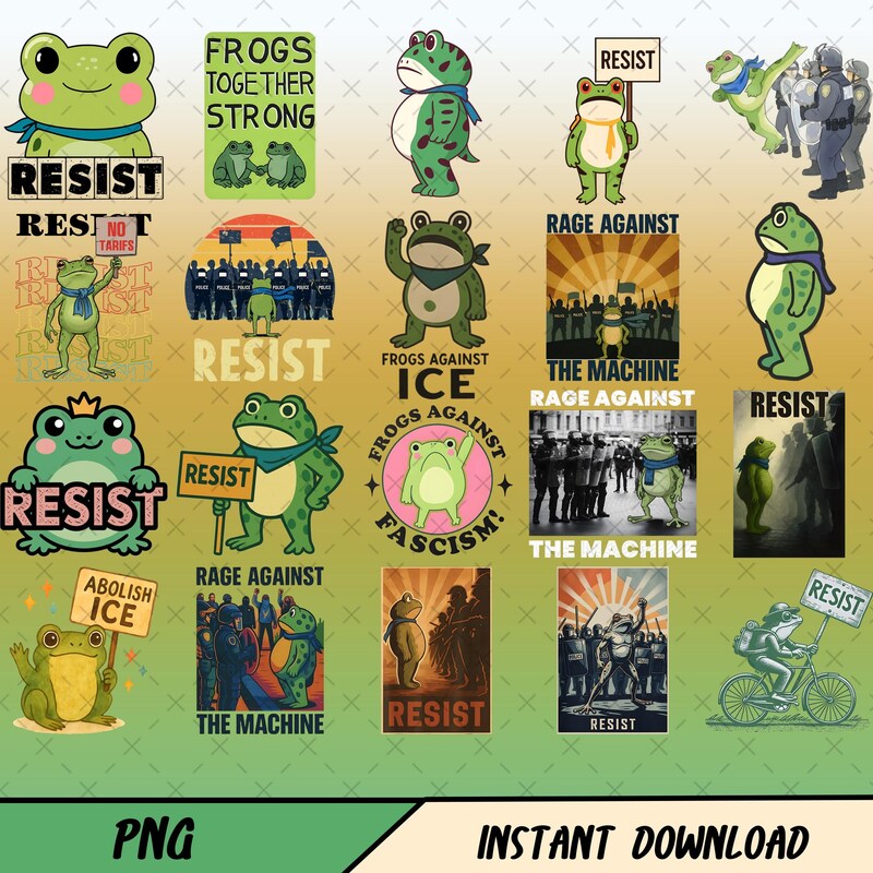 Portland Resistance Frog - Etsy