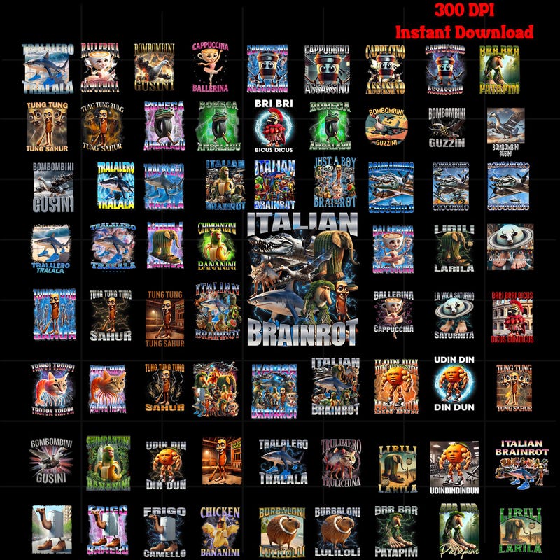 Italian Brainrot Salt and Pepper - Etsy Canada