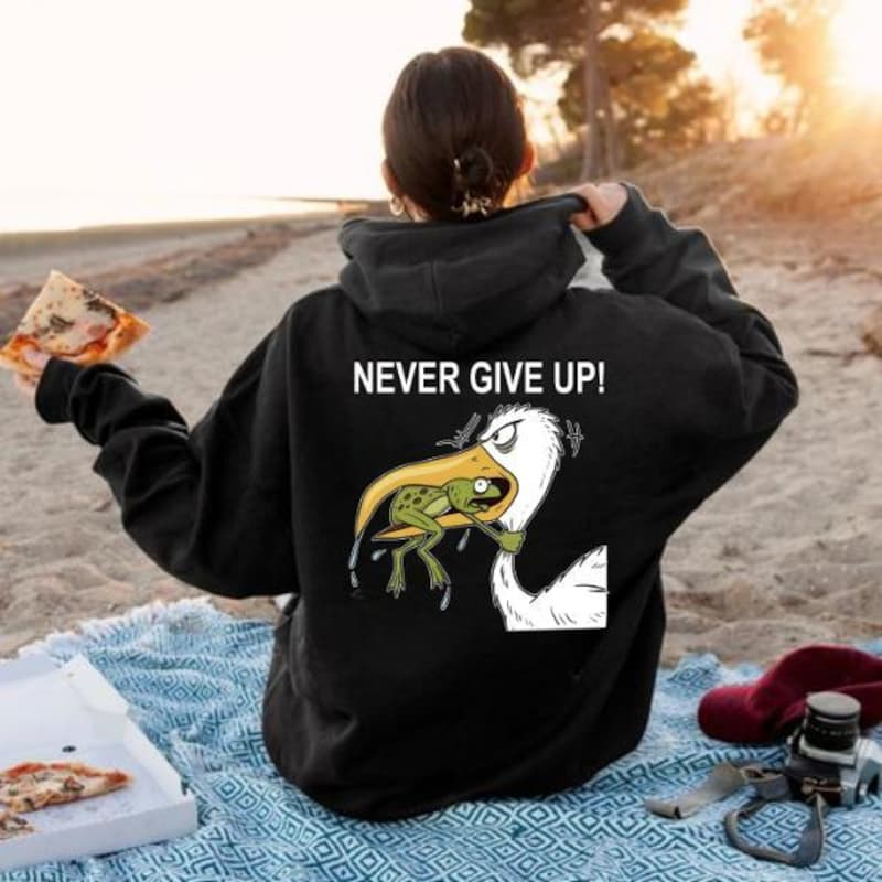 Never Give up Frog - Etsy