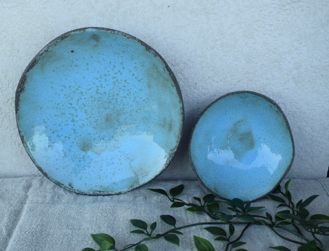 Unique Colorful Stoneware Serving Plate With Modern Ceramic Design in ...