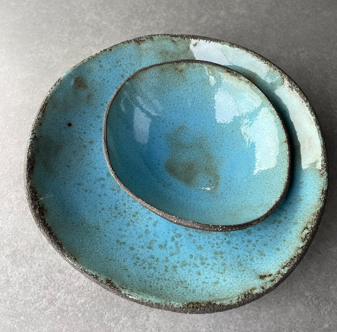 Unique Colorful Stoneware Serving Plate With Modern Ceramic Design in ...