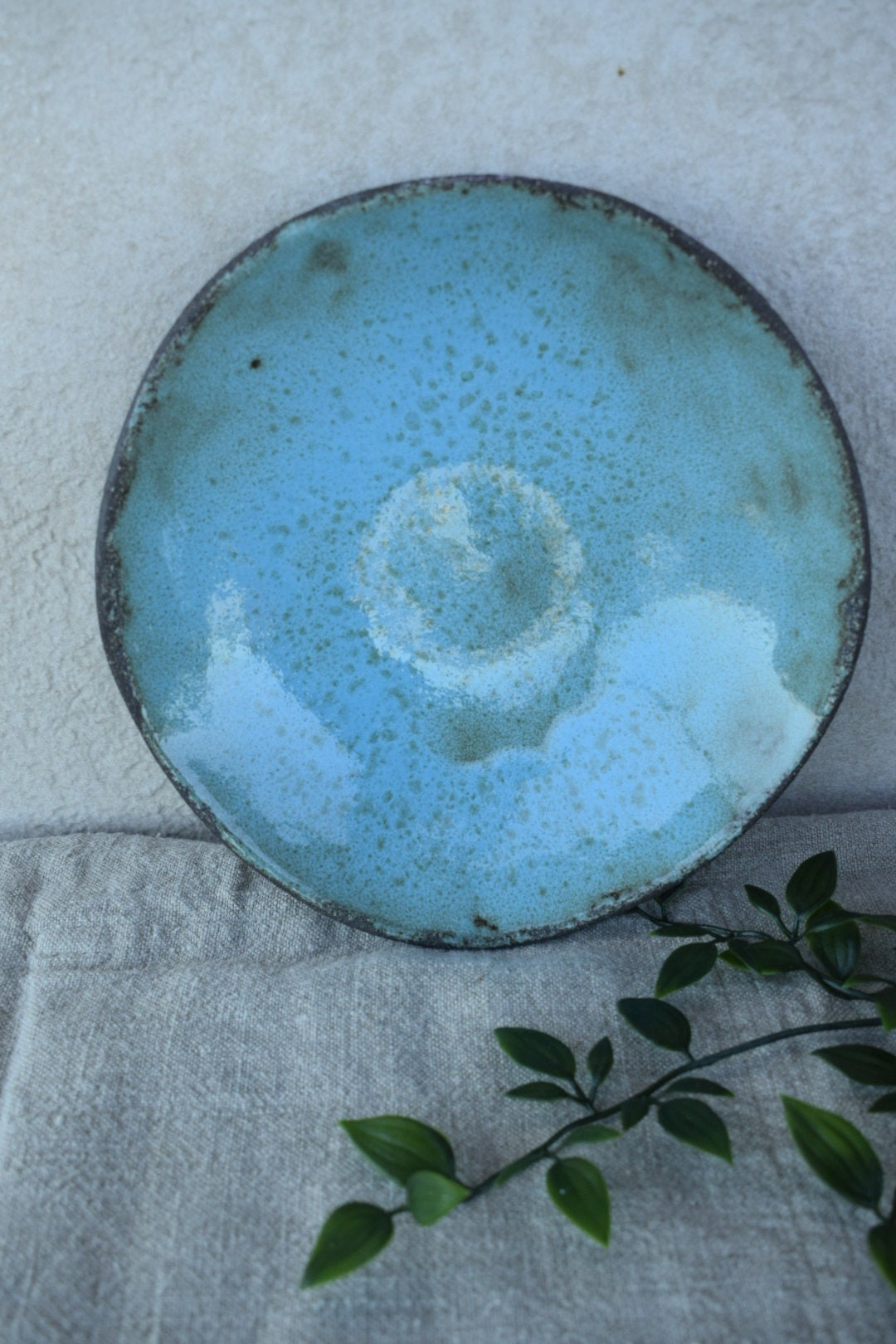 Unique Colorful Stoneware Serving Plate With Modern Ceramic Design in ...