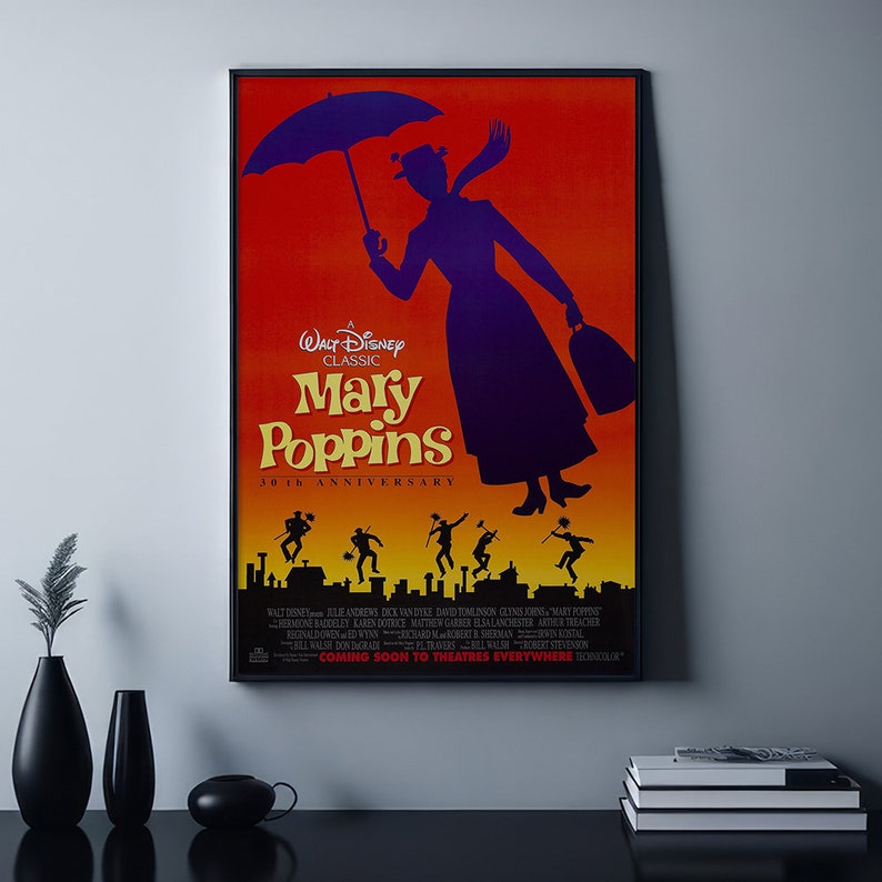 Mary Poppins Movie Poster Home Decor Print Painting Wall Decoration ...
