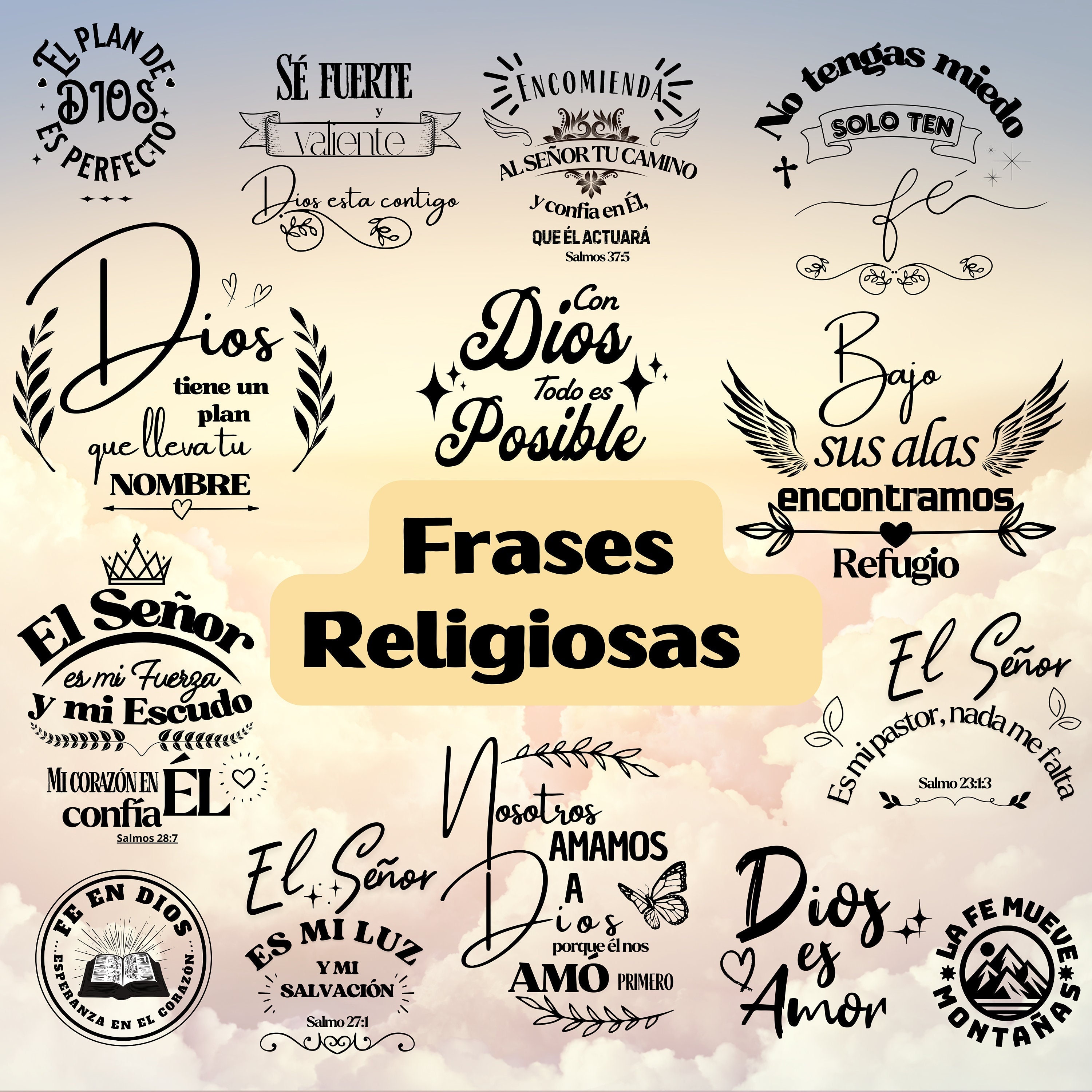 Frases religiosas svg, Frases biblicas png, Dios es amor, Frases ...
