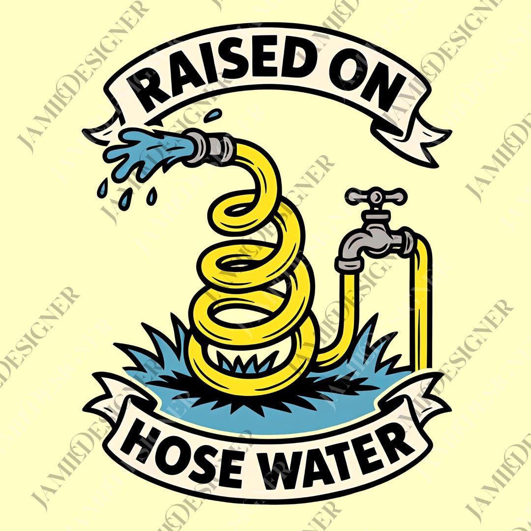Raised on Hose Water Png, Funny Retro Garden Hose SVG, Gen X Svg ...