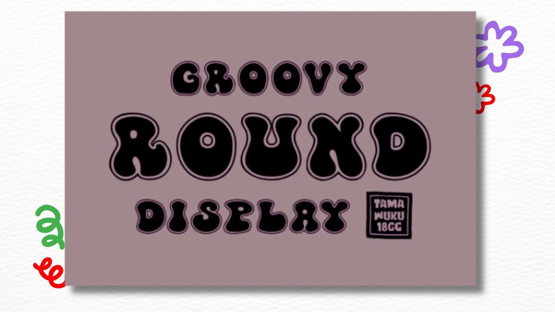 Groovy Round Font, Decoration Font, Handwritten Font, Playful Font ...