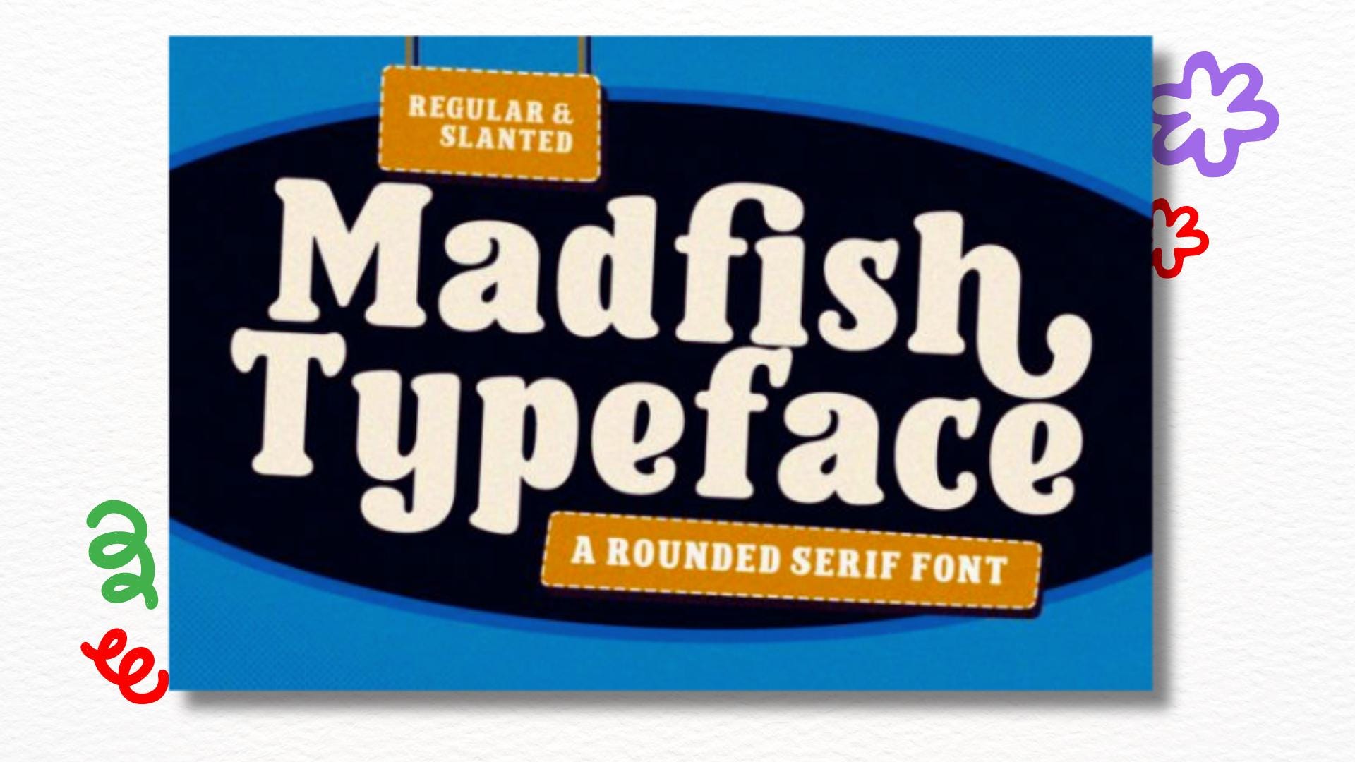 Madfish Typeface Font, Retro Font, Display Fonts, Vintage Font, Script Fonts, Handwritten Fonts ...