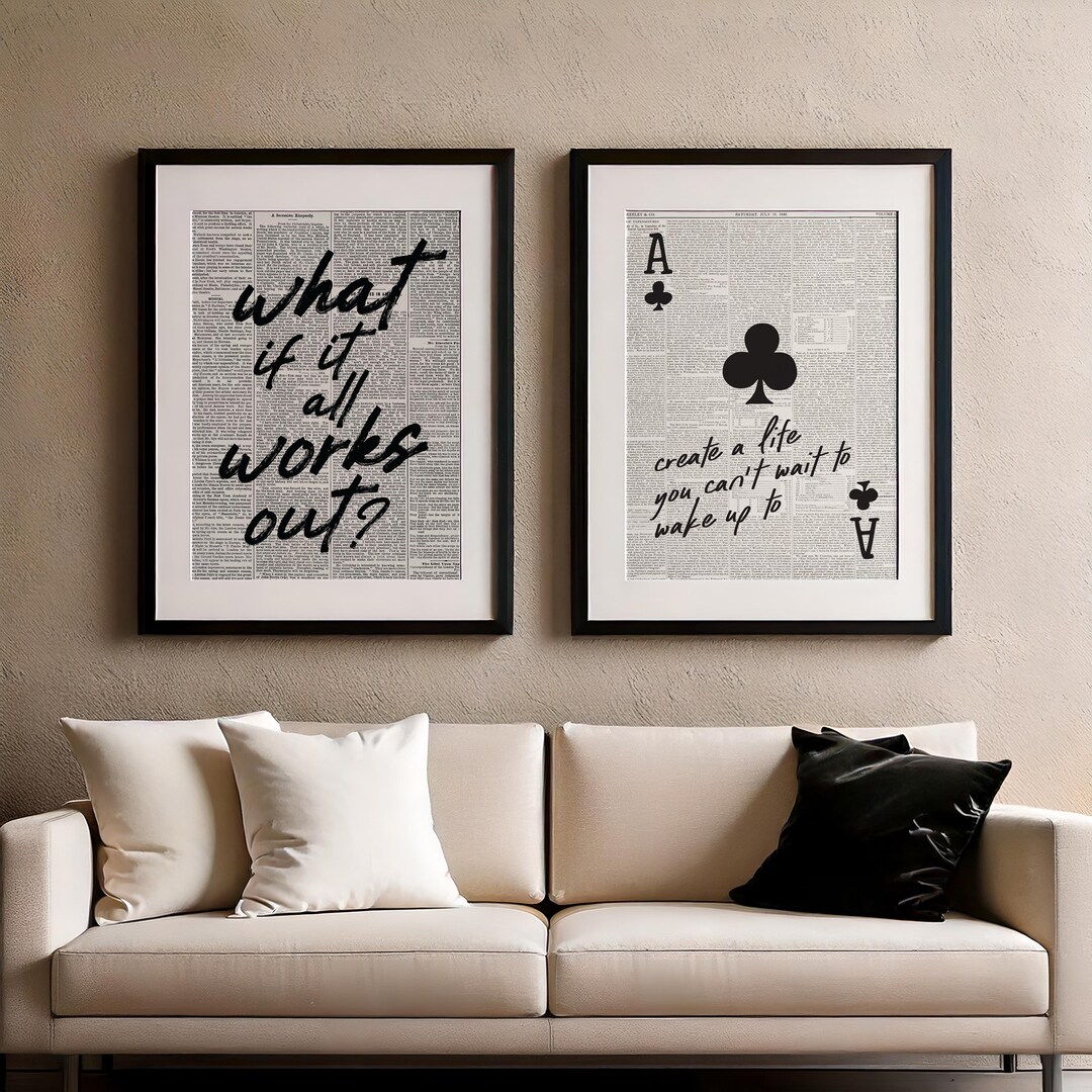 Vintage Quote Poster Bundle, Retro Newspaper Collage Prints (digital ...