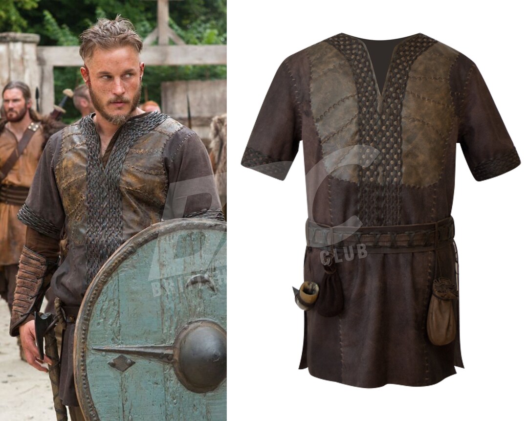 Viking Costume Ragnar Lothbrok Leather Jacket Cosplay Legendary Hero ...