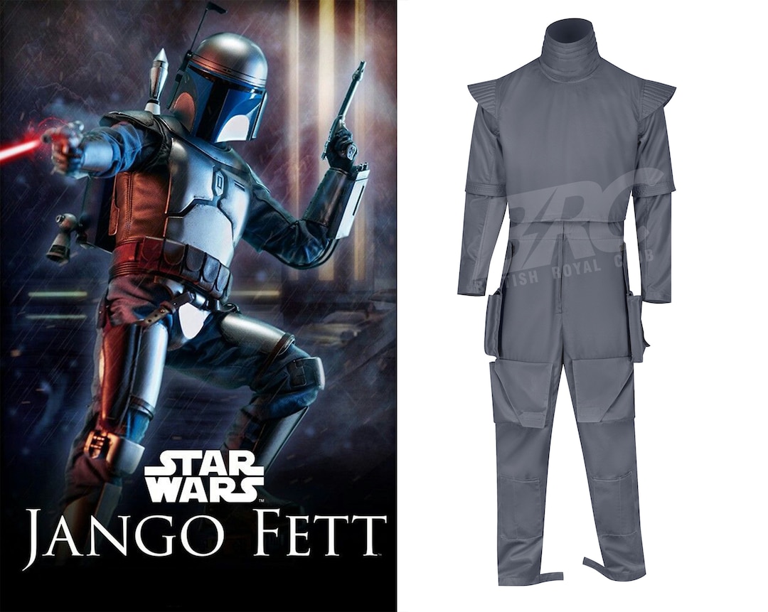 Star Wars Attack of the Clones, Jango Fett Cosplay Costume Flight Suit ...