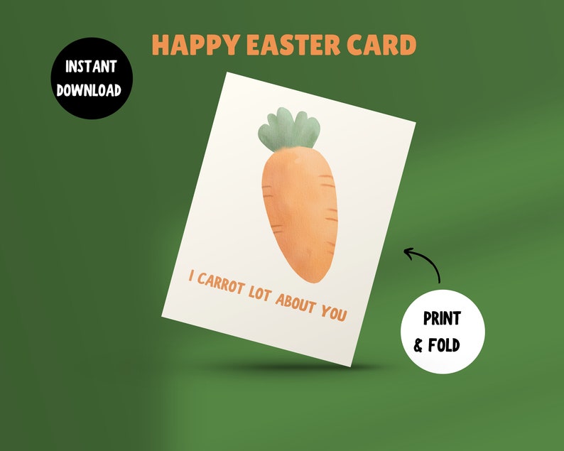 Easter Card, Printable Easter Card, Funny Easter Puns, Card for Family ...