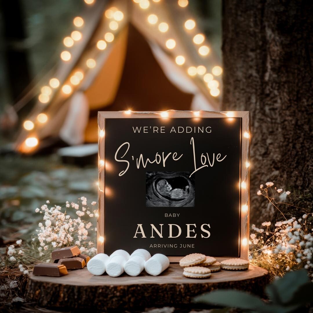Smore Love Pregnancy Announcement, Camping Outdoor Adventure Baby ...