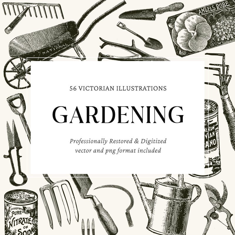 Antique Garden Clip Art - Etsy