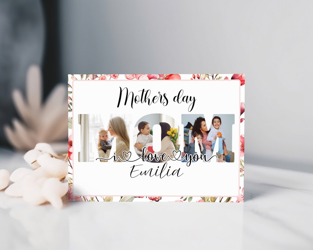 Printable Mother's Day Card With Photo / Personalized Mother's Day Card / Printable Gift for Mom ...